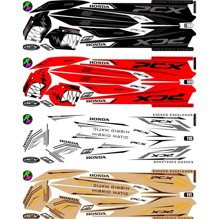 Jual Stiker - Sticker / Striping Variasi Honda PCX 150 Thailand -1B ...