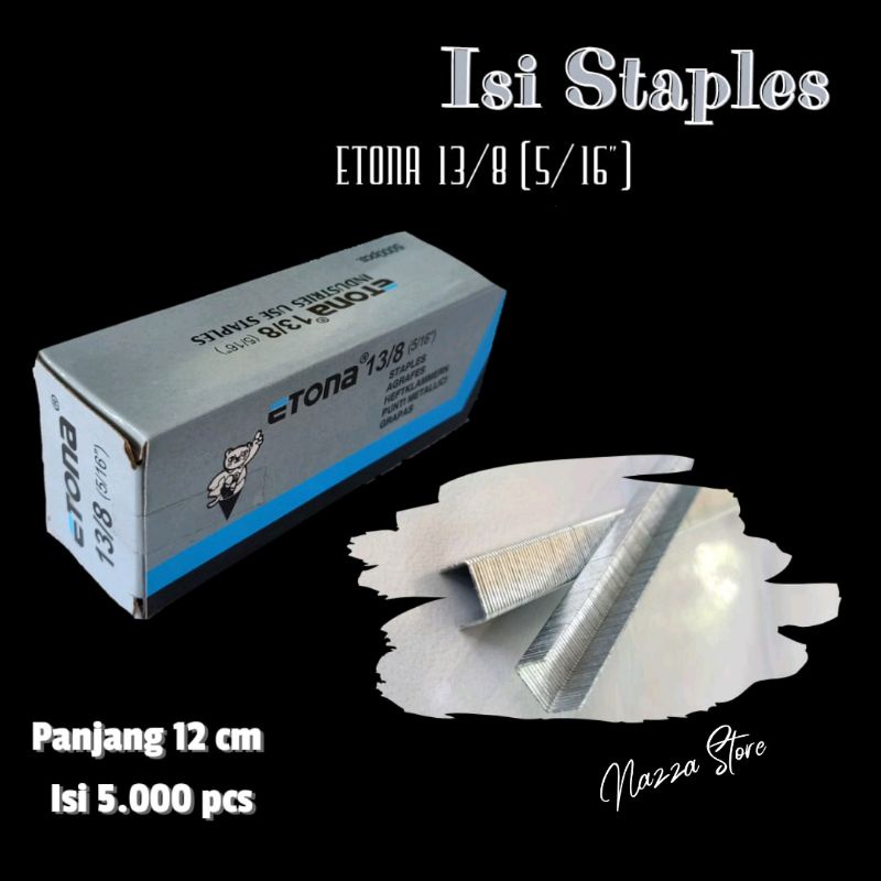 Jual ETONA Isi staples stapler 13/8 isi 5000 pcs | Shopee Indonesia