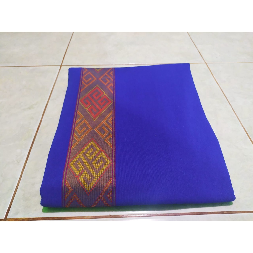 Jual kain paroki motif toraja warna biru elektrik - panajng 120cm lebar ...