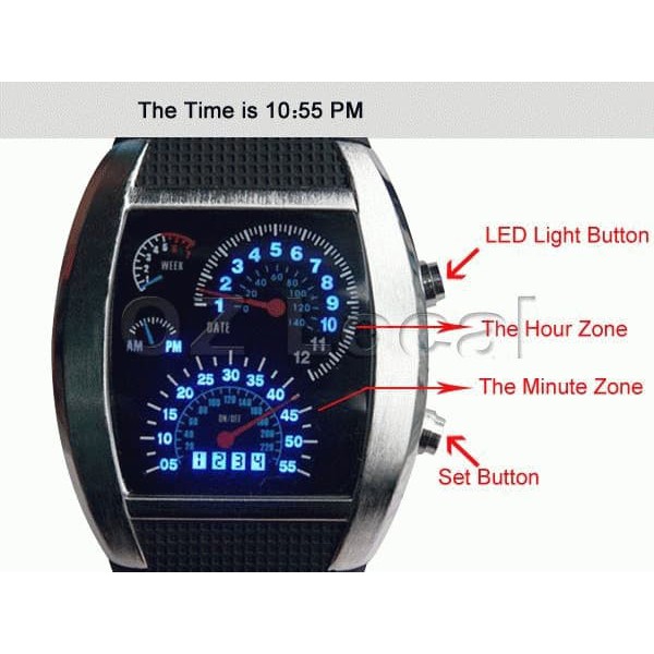 Jual Speedometer Led Watch Jam Tangan Tvg Speedo Meter | Shopee Indonesia