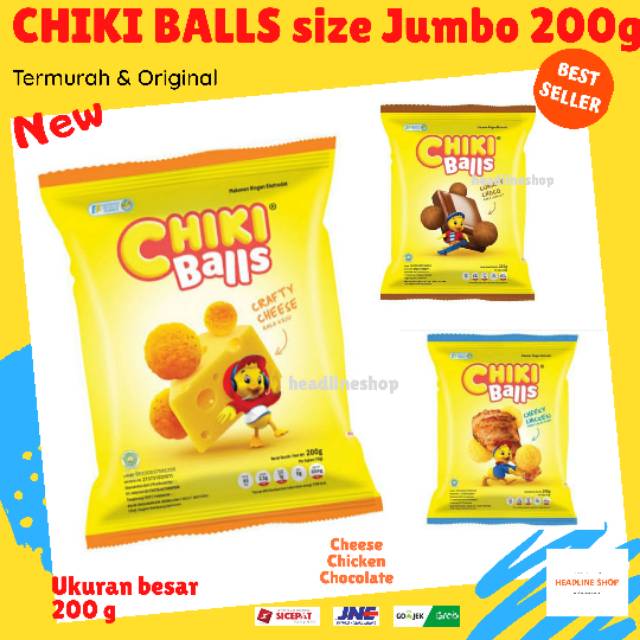 Jual CHIKI BALLS Indofood ukuran jumbo 200 gram Size Besar dan kemasan ...