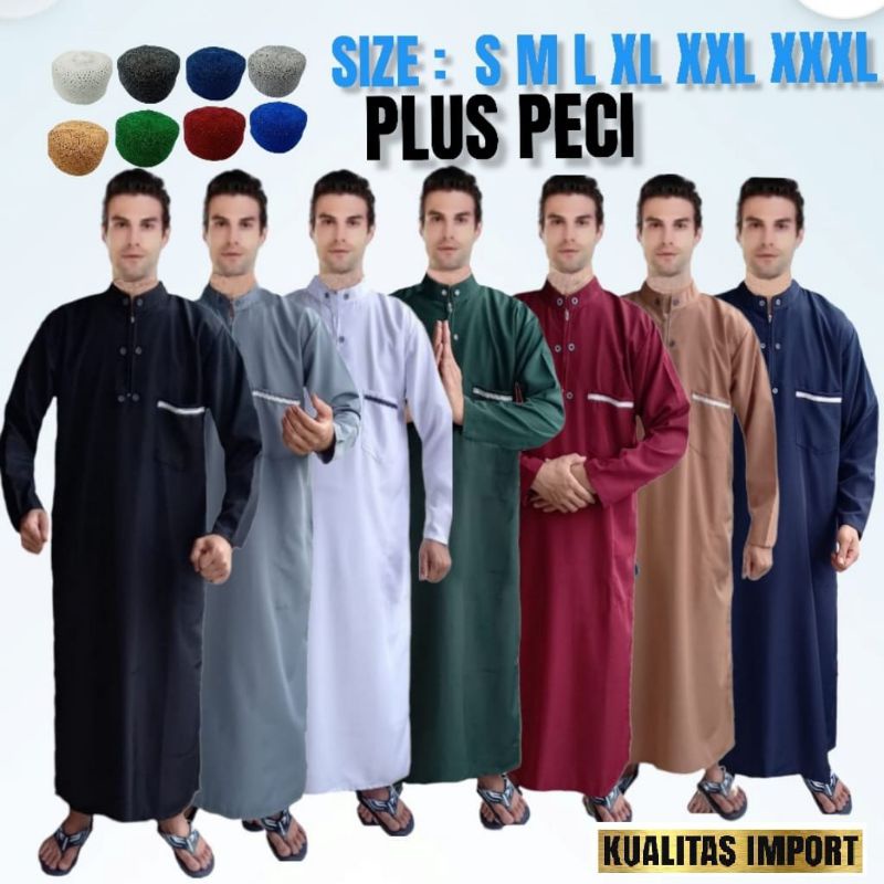 Jual (COD)JUBAH ORIGINAL PRIA REMAJA DAN DEWASA/GAMIS LAKI LAKI PREMIUM ...