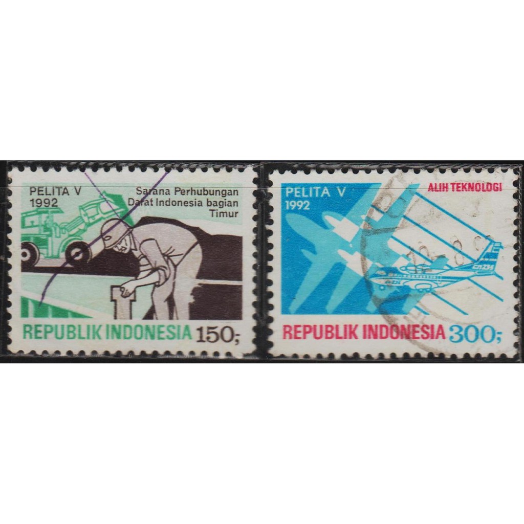 Jual Perangko Filateli C9 Indonesia VFU 2v 01.04.1992 The 4th Year Of ...