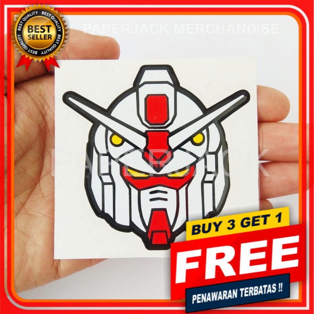 Jual GUNDAM HEAD RX-78 2 STIKER CUTTING STIKER MOBIL SATUAN STICKER ...