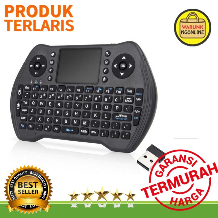 Jual Keyboard Wireless 2.4GHz with Touchpad - utk smart tv/android tv ...