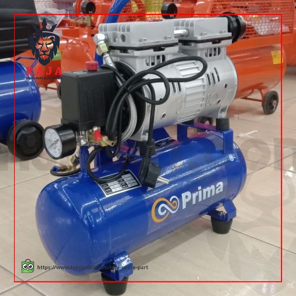 Jual Kompresor oilless 3/4 hp prima 10 liter compressor silent p-ov0 ...