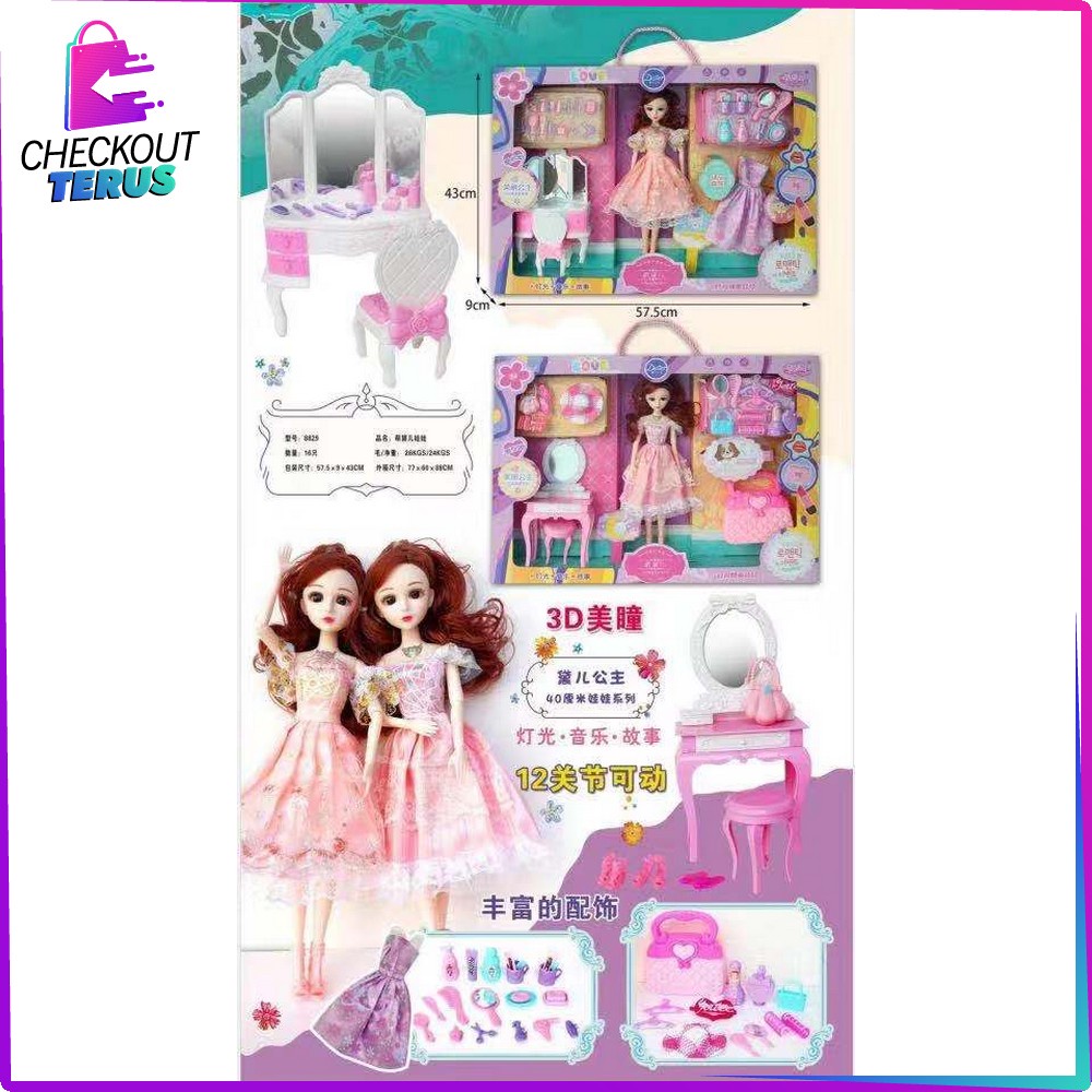 Jual CT M164 Mainan Boneka Princess Set Meja Kaca Rias Anak Putri Anak ...