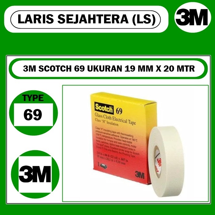 Jual ISOLASI 3M SCOTCH 69 UKURAN 19 MM X 20 MTR Terlaris | Shopee Indonesia
