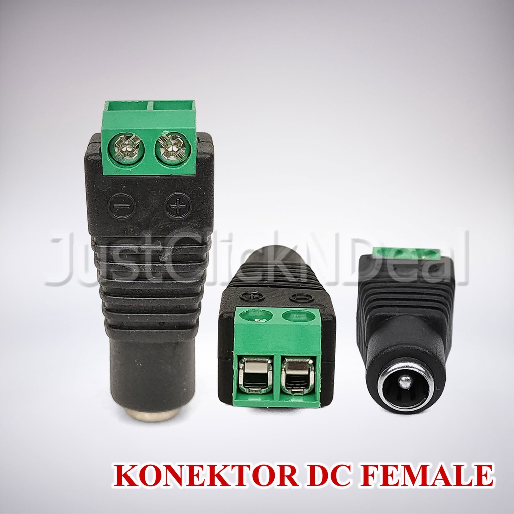 Jual Jack DC Power Plug Connector Female CCTV LED Kamera Konektor Kabel ...