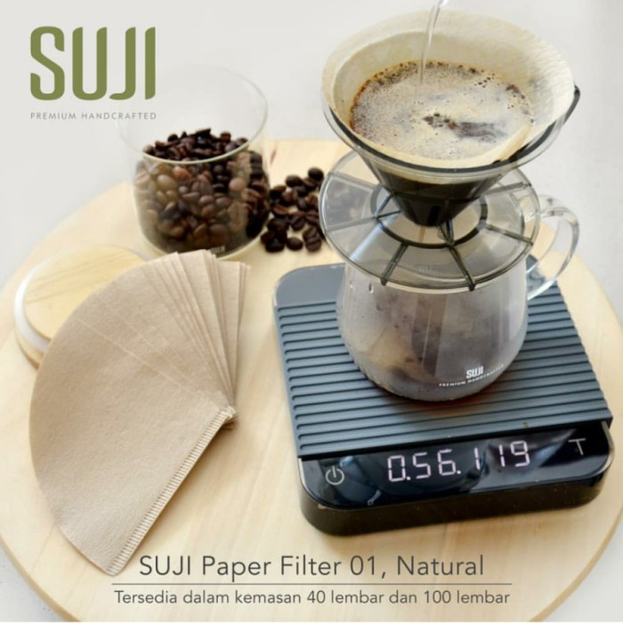Jual Cantik Suji Paper Filter 01/02 White/ Natural / Kertas Filter ...
