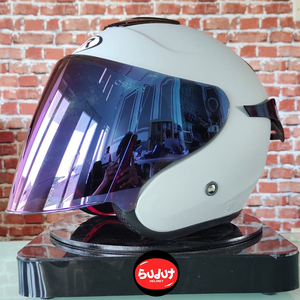 Jual Helm Kyoto DYR Osaka Original Stone Grey Doff Paket Ganteng Visor ...