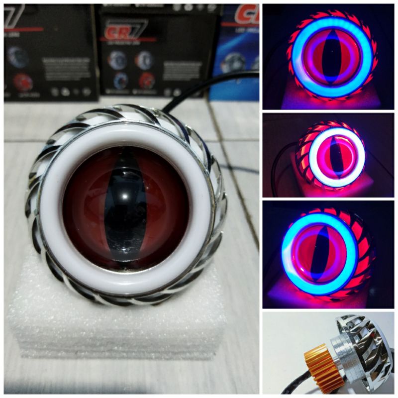 Jual PROJIE MOTIF MATA LED MERAH 3,5 INCHI | Shopee Indonesia
