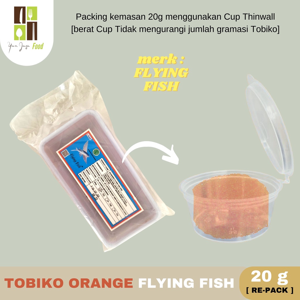 Jual Tobiko Orange Flying Fish Telor Ikan Sushi Mentai Jepang [Repack ...