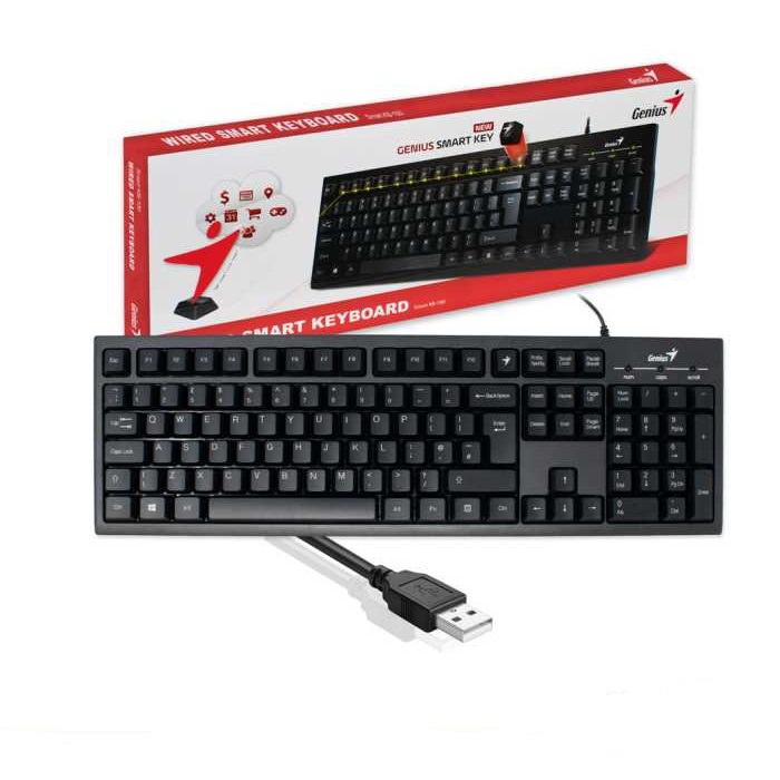 Jual Keyboard USB Genius KB-100 Smart Keyboard USB | Shopee Indonesia