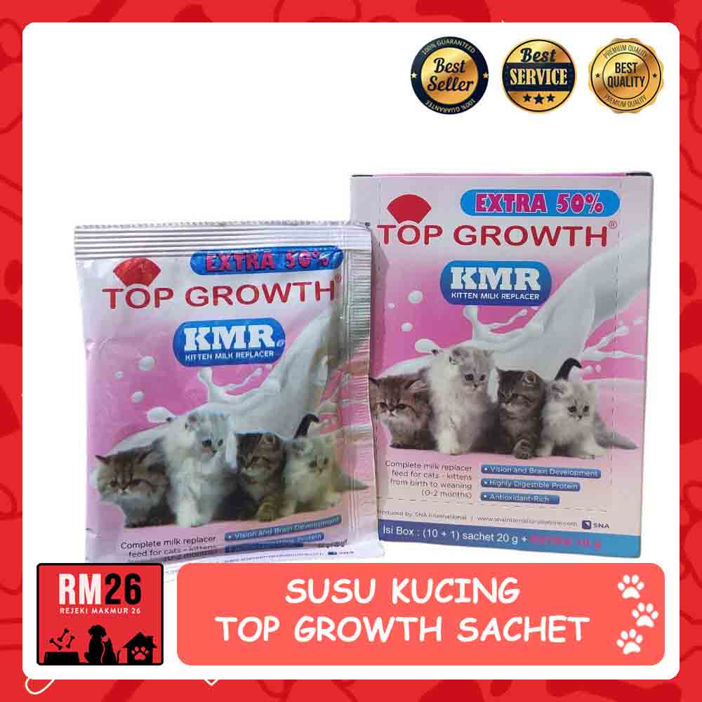 Jual SUSU UNTUK KUCING KITTEN MILK REPLACER TOP GROWTH ISI SACHET ...