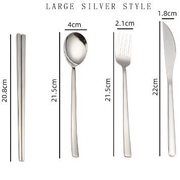 Jual Stainless Steel Sendok Garpu Sumpit Set Sujeo Pisau Makan Size ...