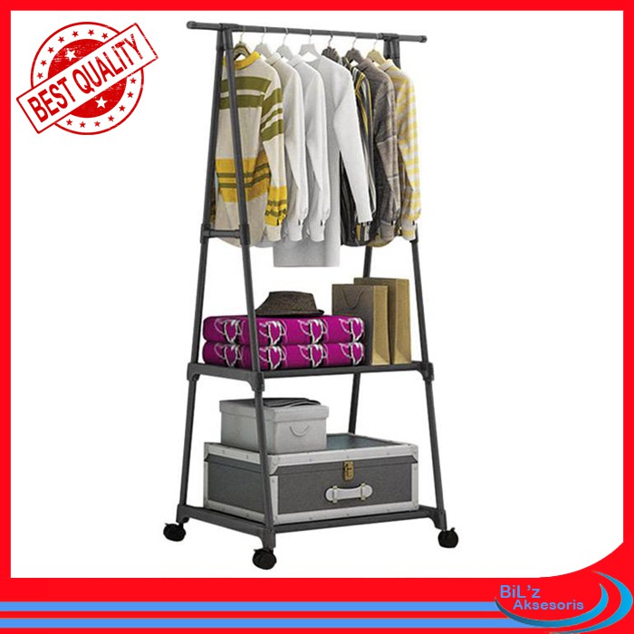 Jual TX08 Stand Hanger Rak Gantung Storage Gantungan Pakaian Rak ...