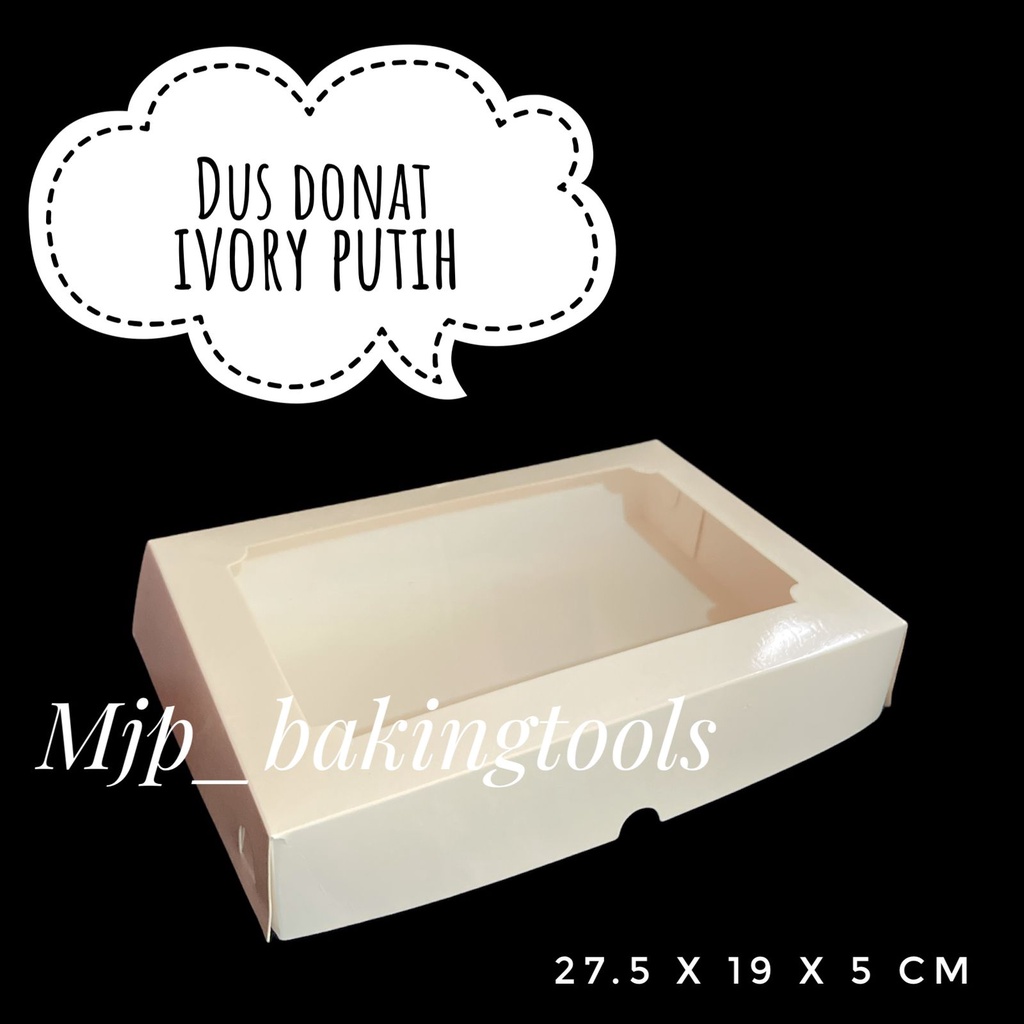 Jual BOX DUS ROTI DONAT PUTIH IVORY LAMINASI | Shopee Indonesia