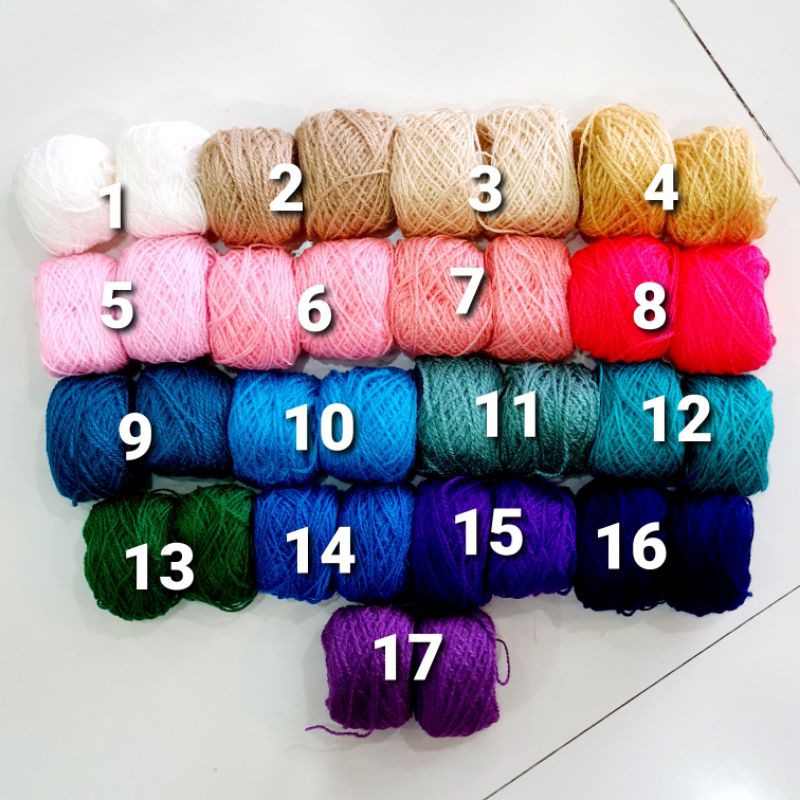 Jual BENANG WOLL KECIL ANEKA WARNA | Shopee Indonesia