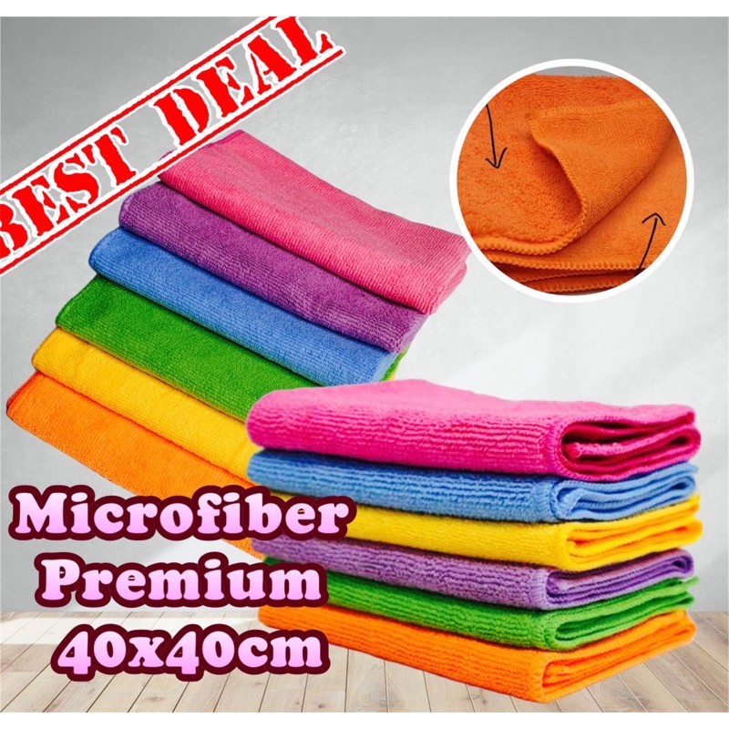 Jual AZ Kain Lap Microfiber Murah 40 x 40 Cm Kain Lap Meja Dapur Mobil ...