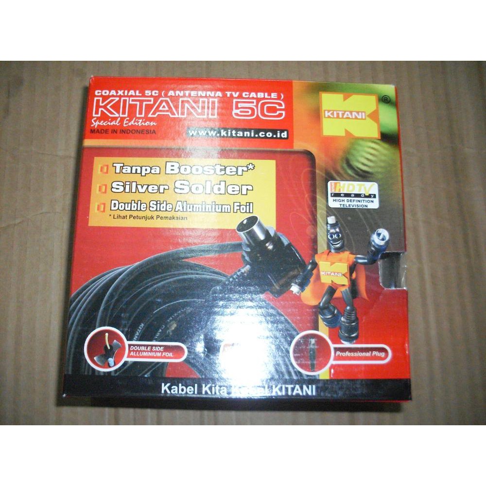 Jual Kabel Antena TV Kitani 5C 2V Panjang 15 Meter - Very High Quality | Shopee Indonesia