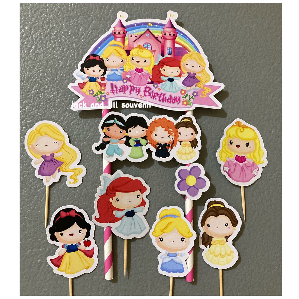 Jual cake topper princess baby disney - tusukan kue ulang tahun ...