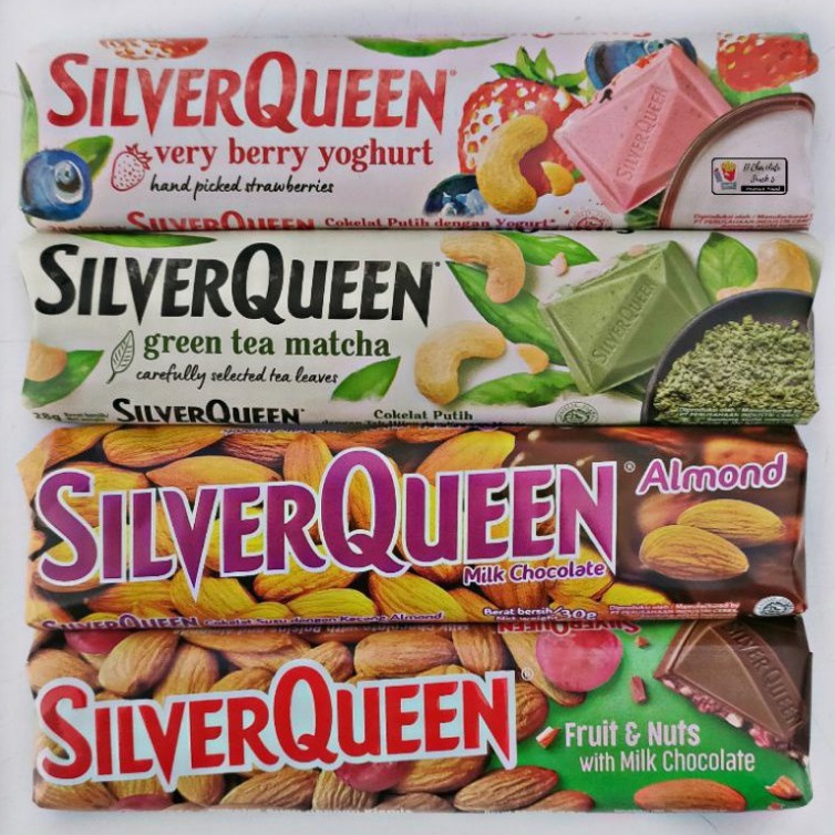 Jual SILVERQUEEN MILK CHOCOLATE ORIGINAL 28 GRAM CASHEW ALMOND MEDE ...