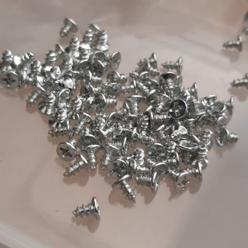 Jual (100 pcs) Sekrup skrup mini kecil 6mm mdf | Shopee Indonesia