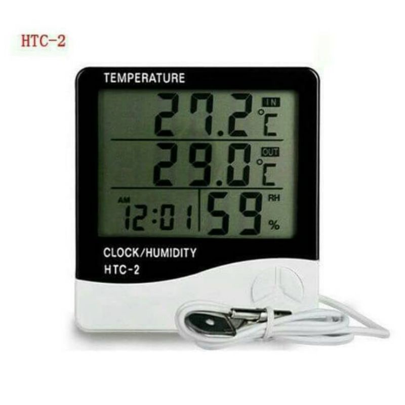 Jual HTC-1 HTC-2 - Thermometer, Hygrometer & Clock - Temperature ...