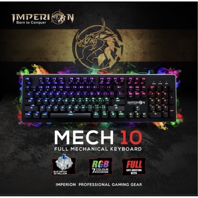 Jual keyboard gaming imperion mech 10 RGB | Shopee Indonesia