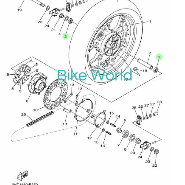 Jual ™ Bearing Roda Belakang R25 6203 ( 2 pcs ) Yamaha Genuine Parts ♥ ...