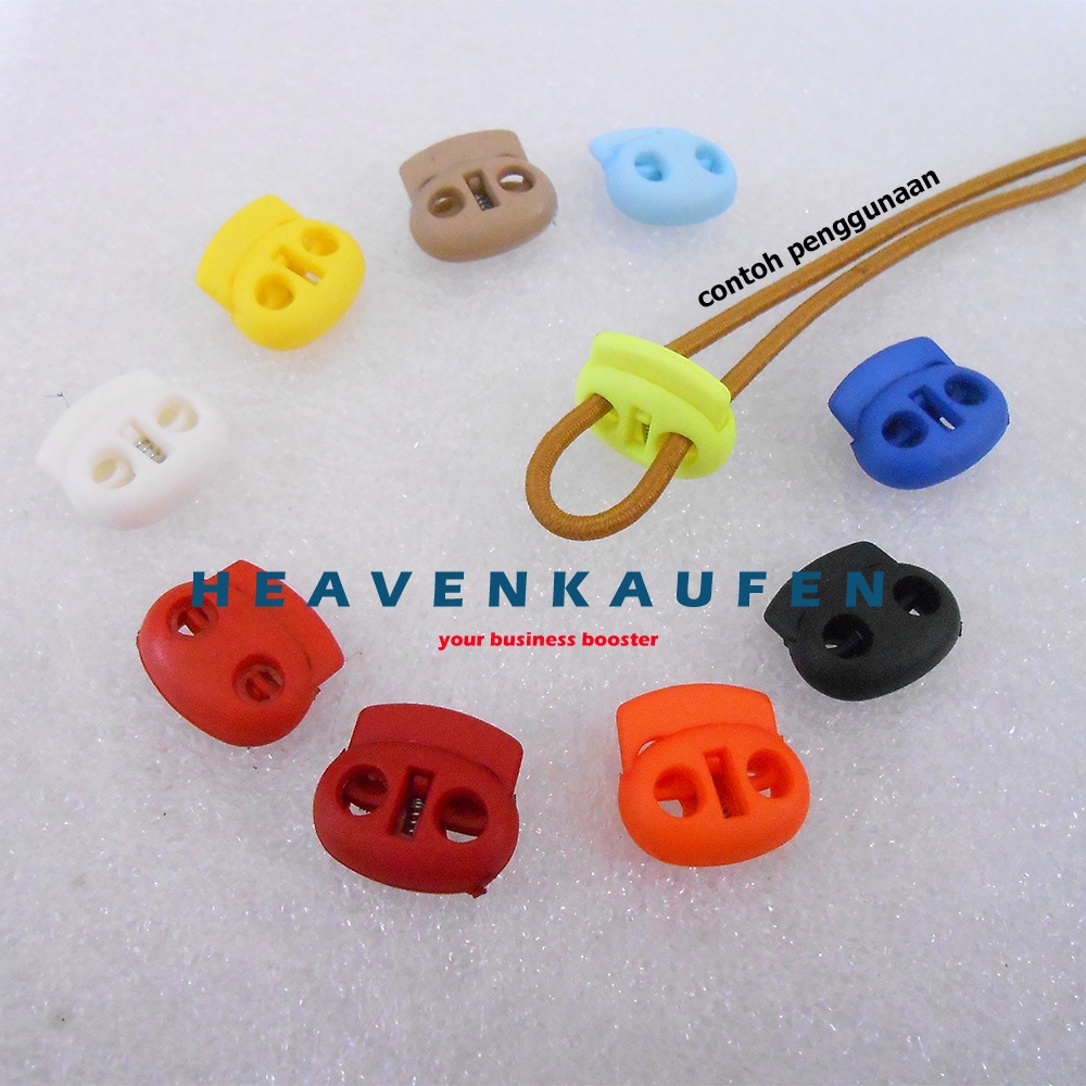 Jual Stopper Tali Dua Lubang Model Compo Warna Warni Solid Type C1 ...