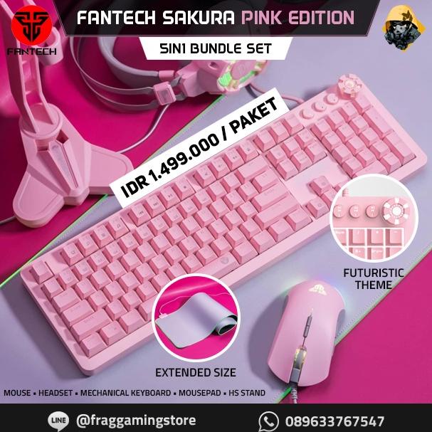 Jual Fantech SAKURA EDITION Fullset Gaming Keyboard Mouse Headset ...