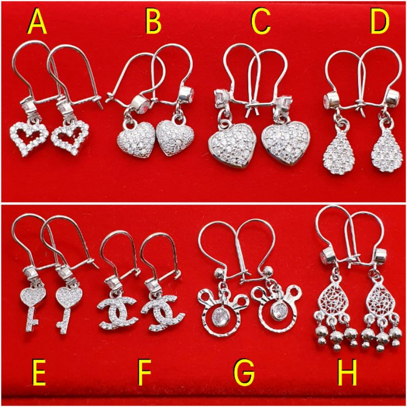 Jual Anting Silver 925 Asli Lapis Emas Putih - Perhiasan Wanita Perak 925 Asli | Shopee Indonesia