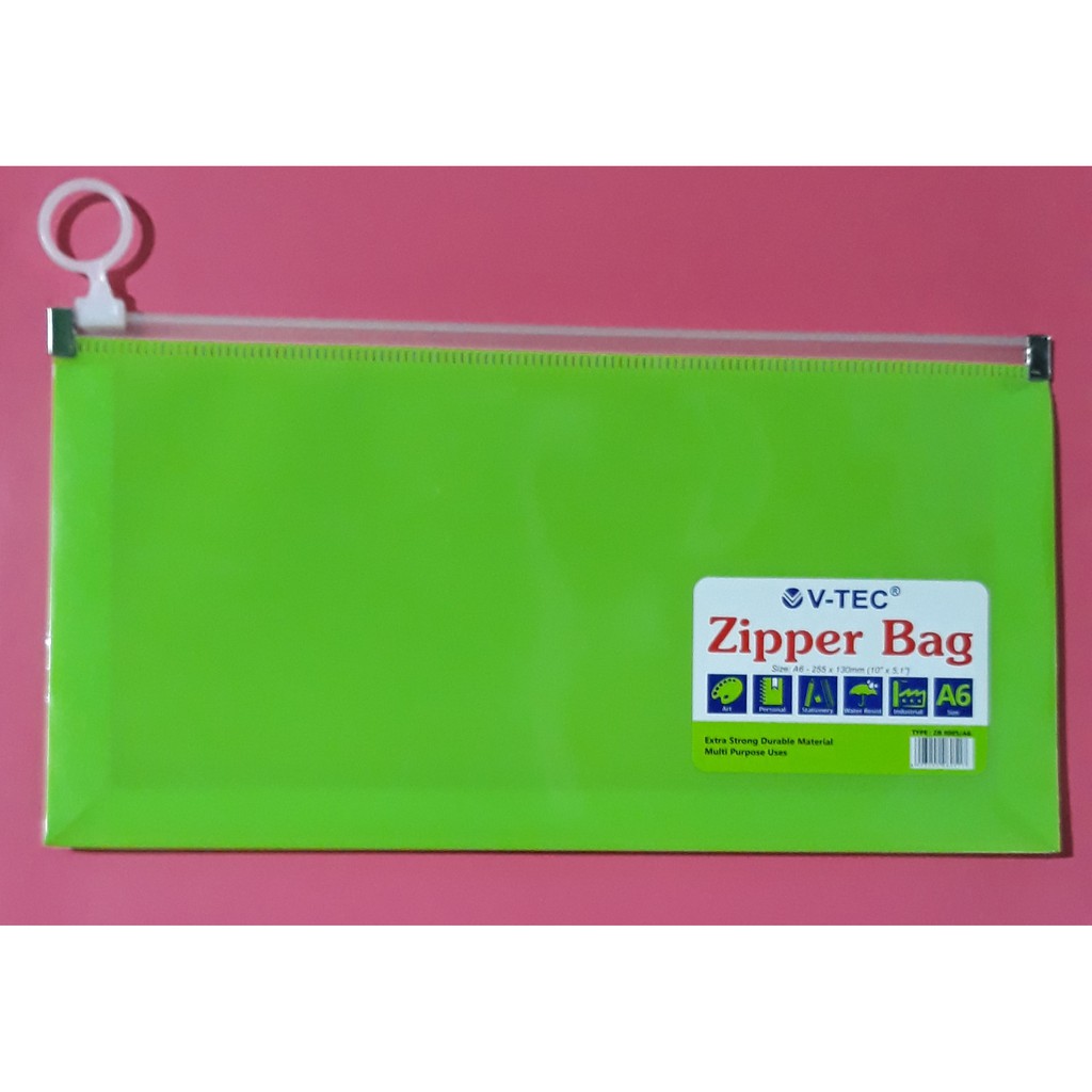 Jual Map Zipper Bag A6/Folio F4 V-TEC/Map plastik Snile Folder/ model L ...