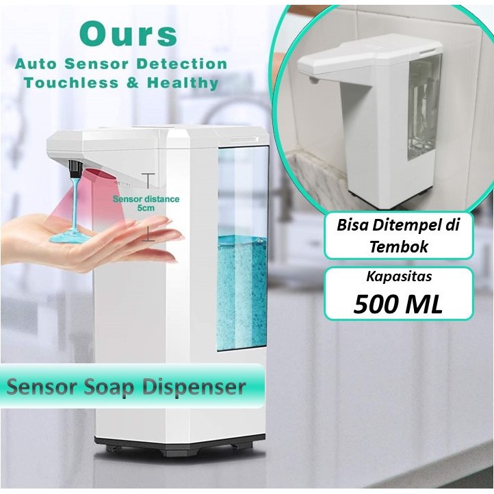 Jual Dispenser Sabun Otomatis Tempat Sabun Cair Sensor Bisa Di Tembok ...