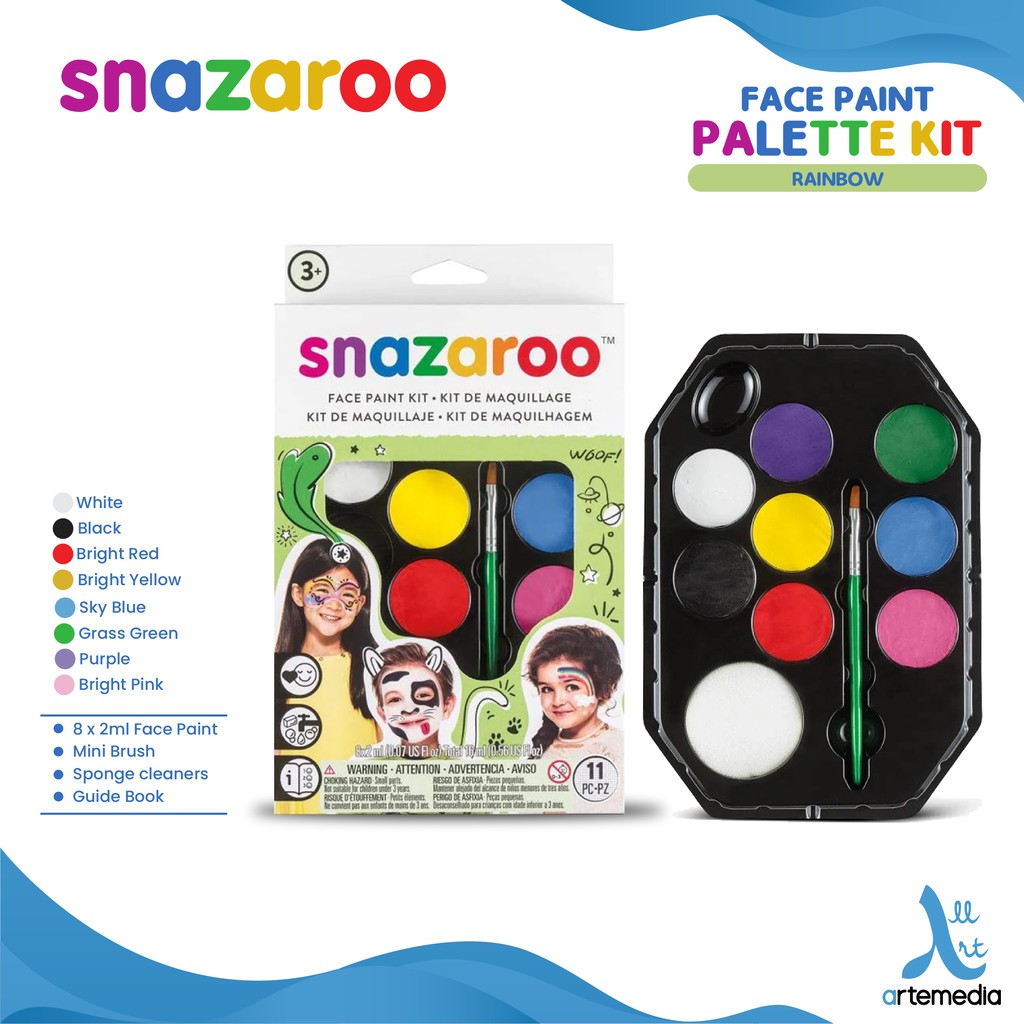 Jual Snazaroo Palette Kit Face Body Paint Color Set | Shopee Indonesia