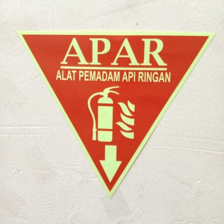 Jual SIGN STICKER K3 RAMBU SAFETY SEGITIGA APAR GLOW IN THE DARK ...