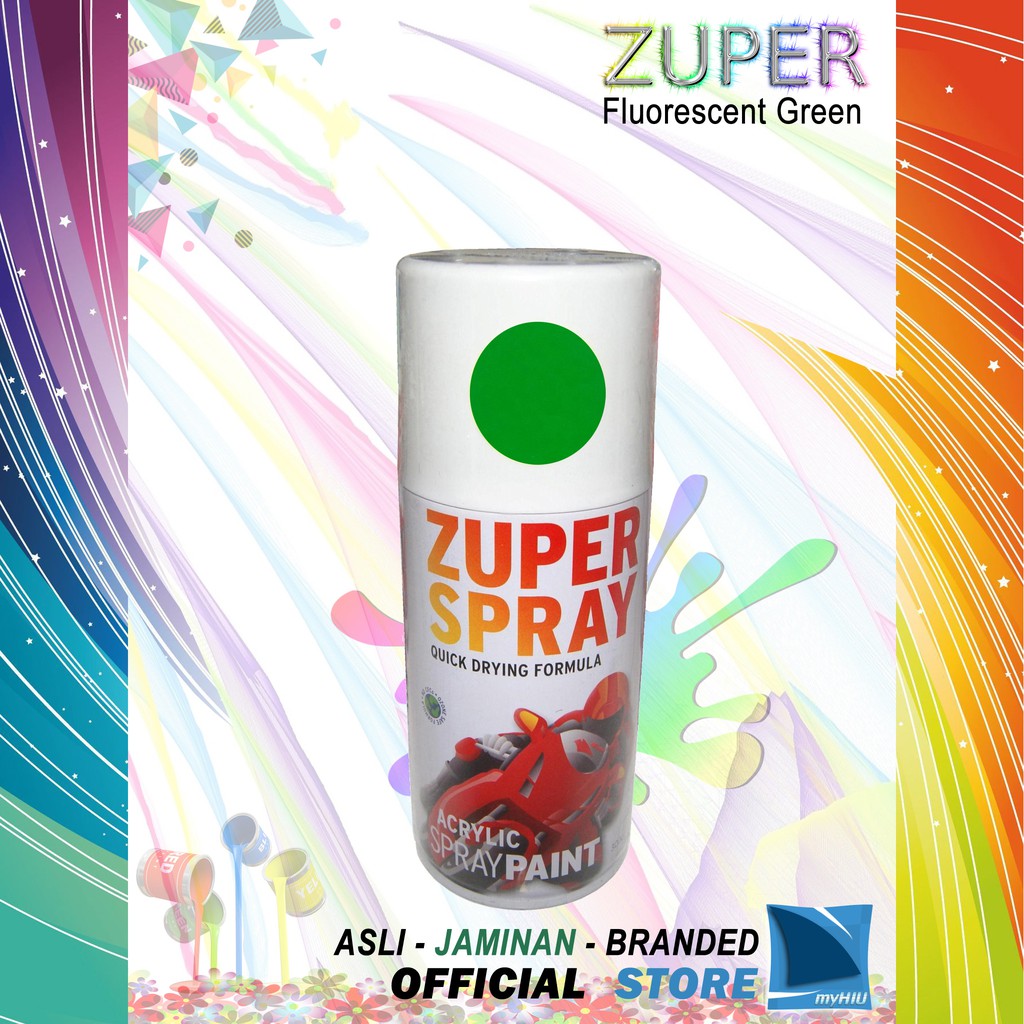 Jual Cat Semprot Warna Hijau Fosfor Setabilo 150 ~ 300cc / Fluorescent ...