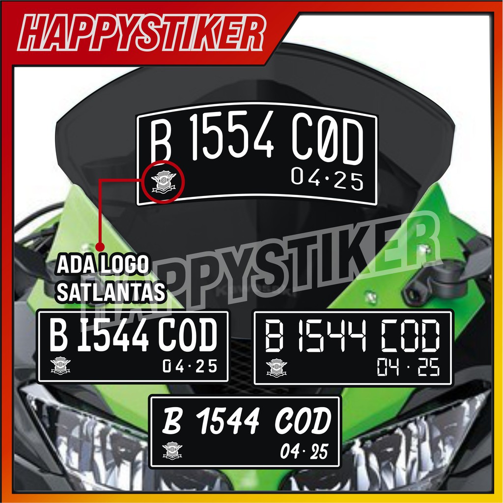 Jual Sticker Plat Nomor Winshield / Sticker Plat Ninja / Sticker Plat ...