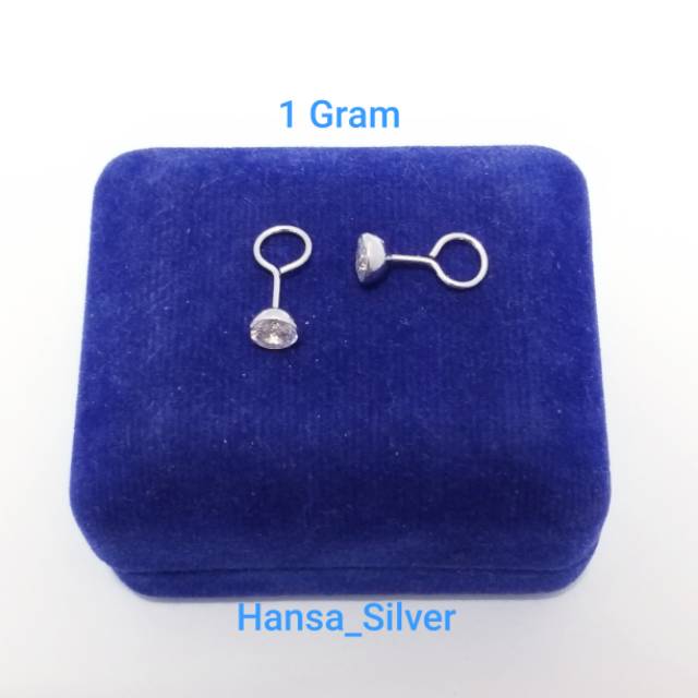 Jual Anting Perak Asli Silver 925 Lapis Emas Putih Model Toge 1 Gram | Shopee Indonesia