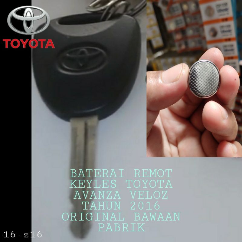 Jual Baterai remot remote mobil Toyota Avanza Veloz tahun 2016 Original ...