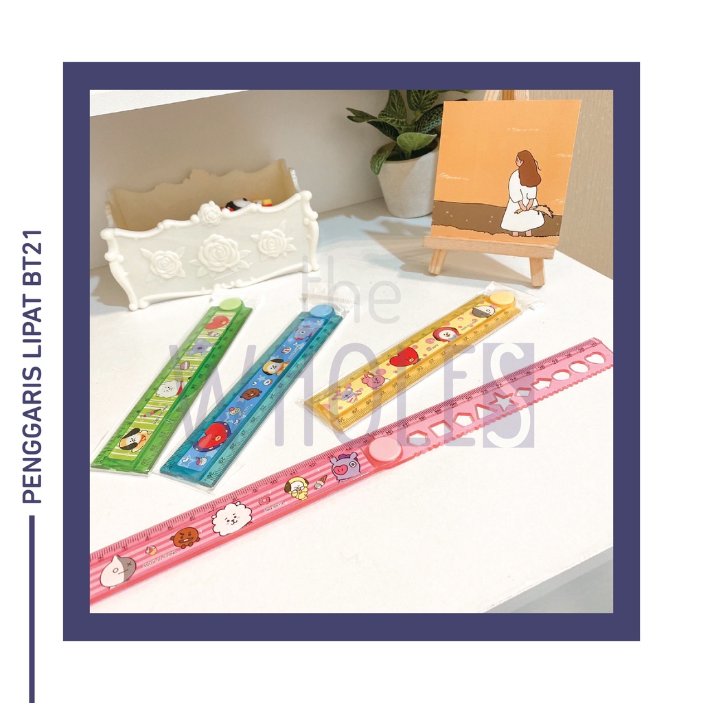 Jual PENGGARIS / MISTAR LIPAT BT21 BTS KPOP BAHAN PLASTIK TRANSPARAN ...