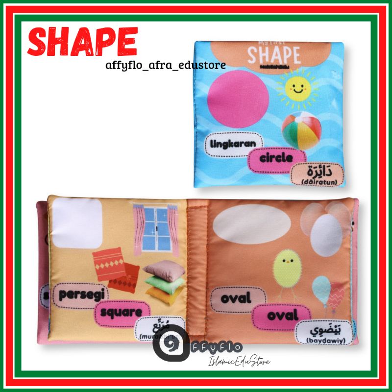 Jual Buku Bantal Bayi / Buku Kain Anak SHAPE (Mengenal Bentuk) | Shopee ...