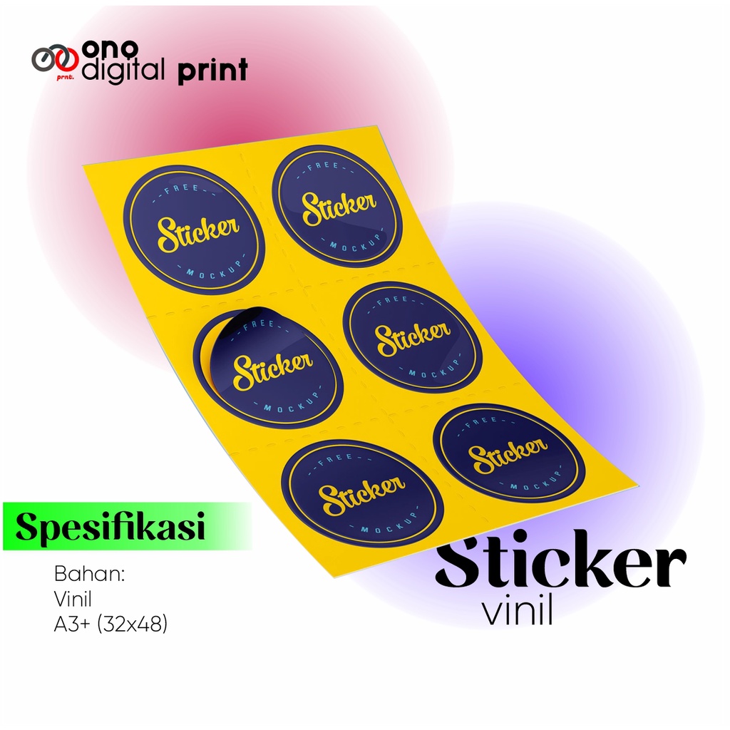 Jual Cetak Sticker Vinyl Putih atau Hologram/ Print Sticker Vinyl Putih ...