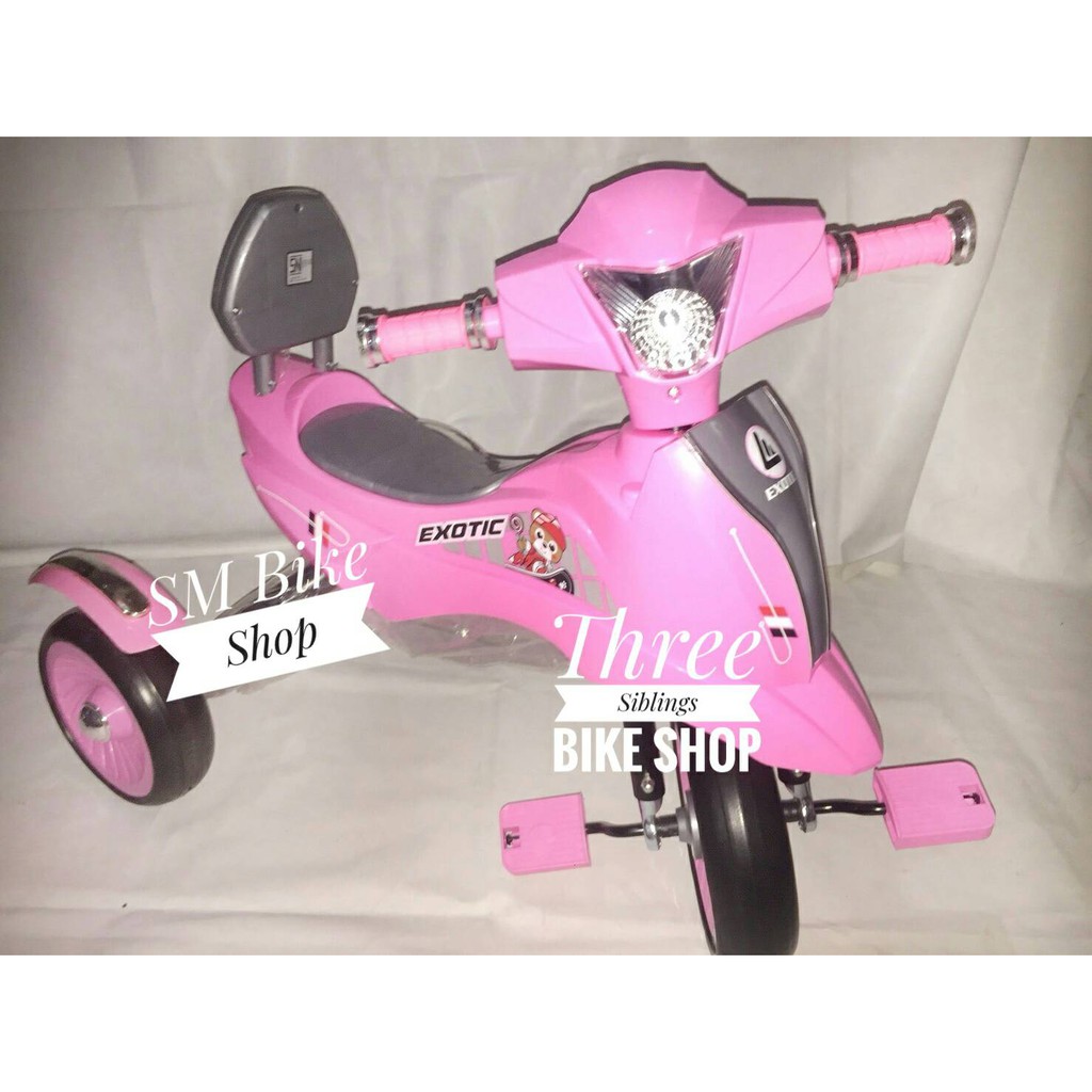 Jual Sepeda Anak Roda Tiga Exotic Motor-Motoran warna PINK | Shopee ...