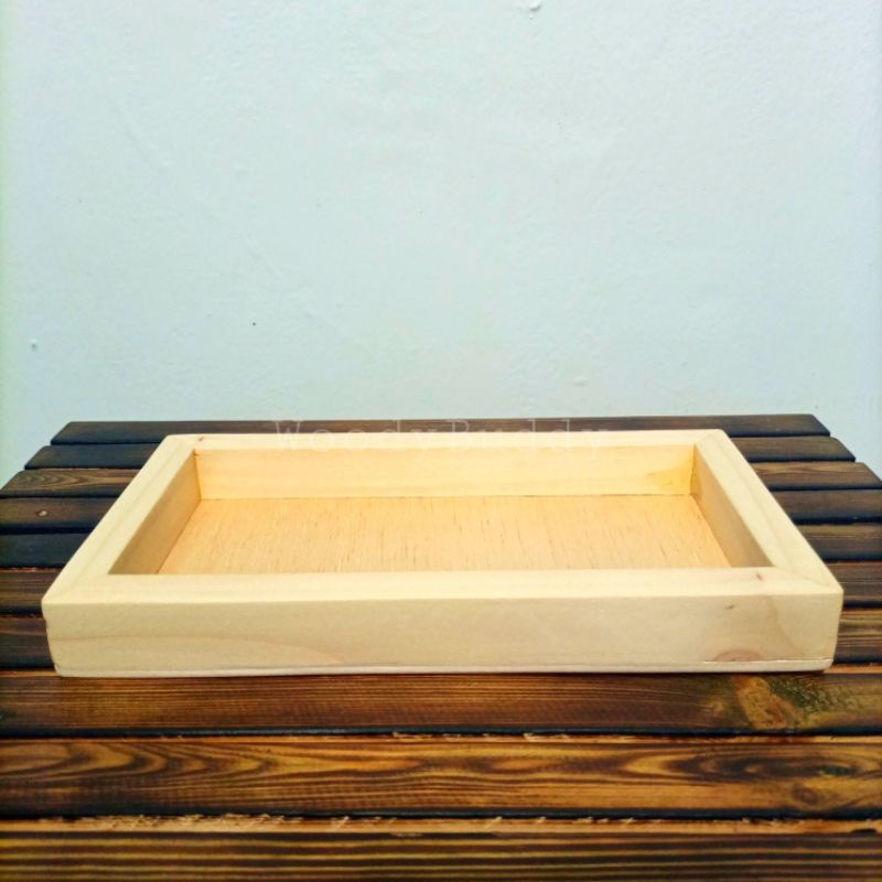 Jual Wooden Tray Kayu Jati Belanda 22x12cm | Shopee Indonesia