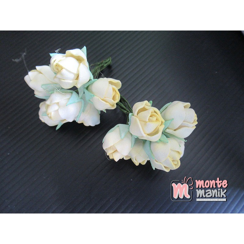 Jual 6 Tangkai Bunga Spon Kuncup Kuning 2 cm (APA-19) Montemanik Craft ...