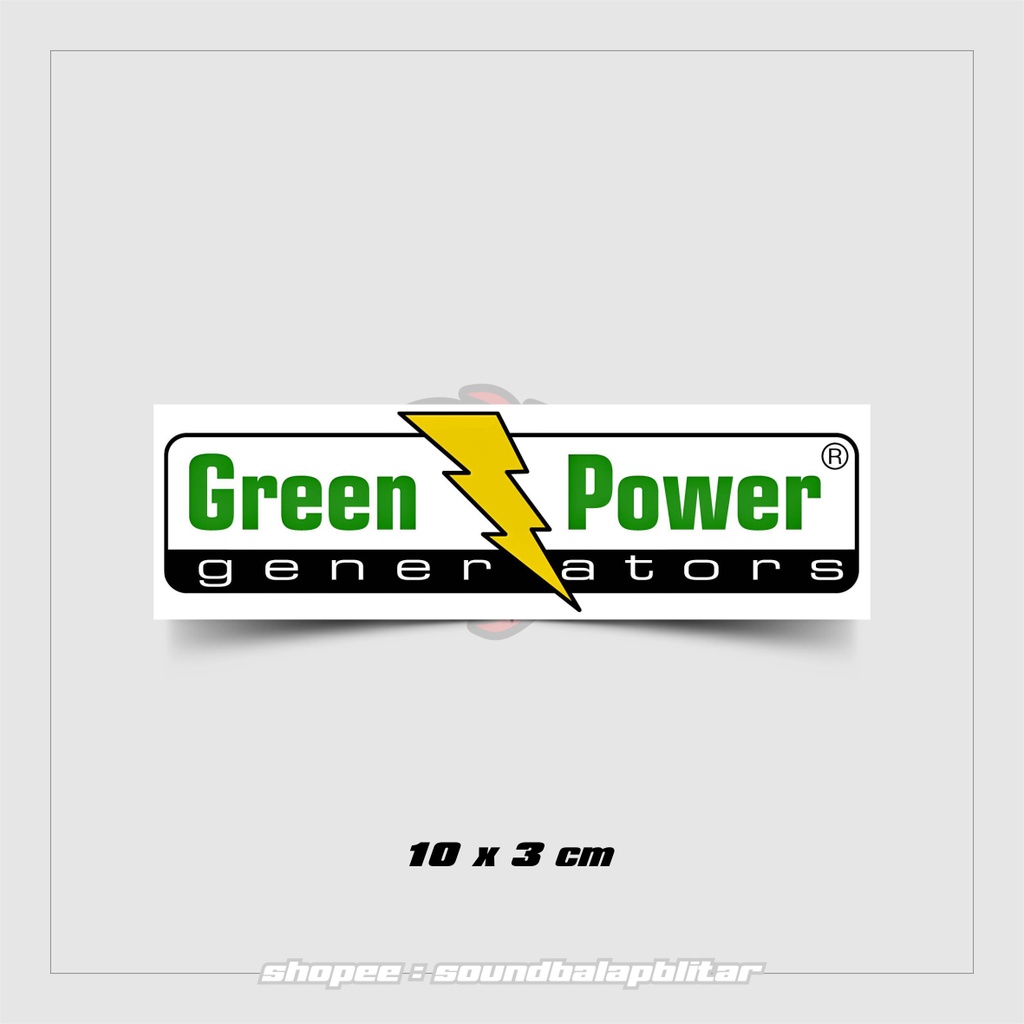 Jual Stiker Green Power Racing Sponsor Motor Vynil Anti Air | Shopee ...