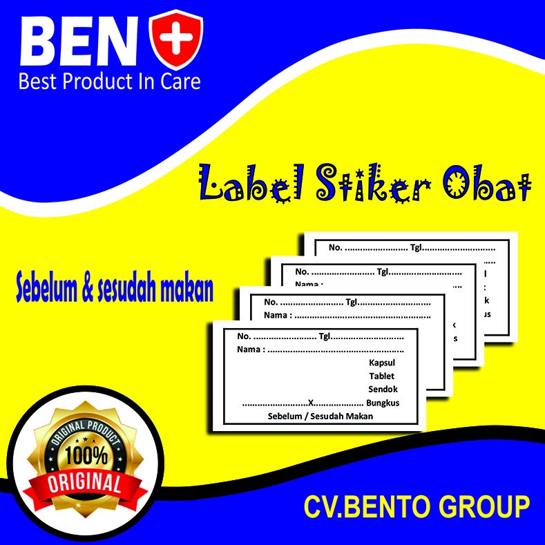 Jual Etiket obat Kapsul dan Tablet | Shopee Indonesia